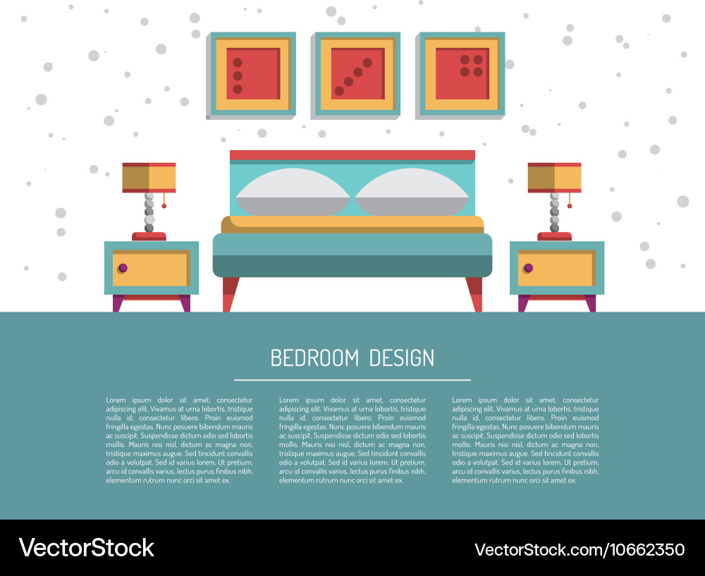 Interior of bedroom Royalty Free Vector Image - VectorStock