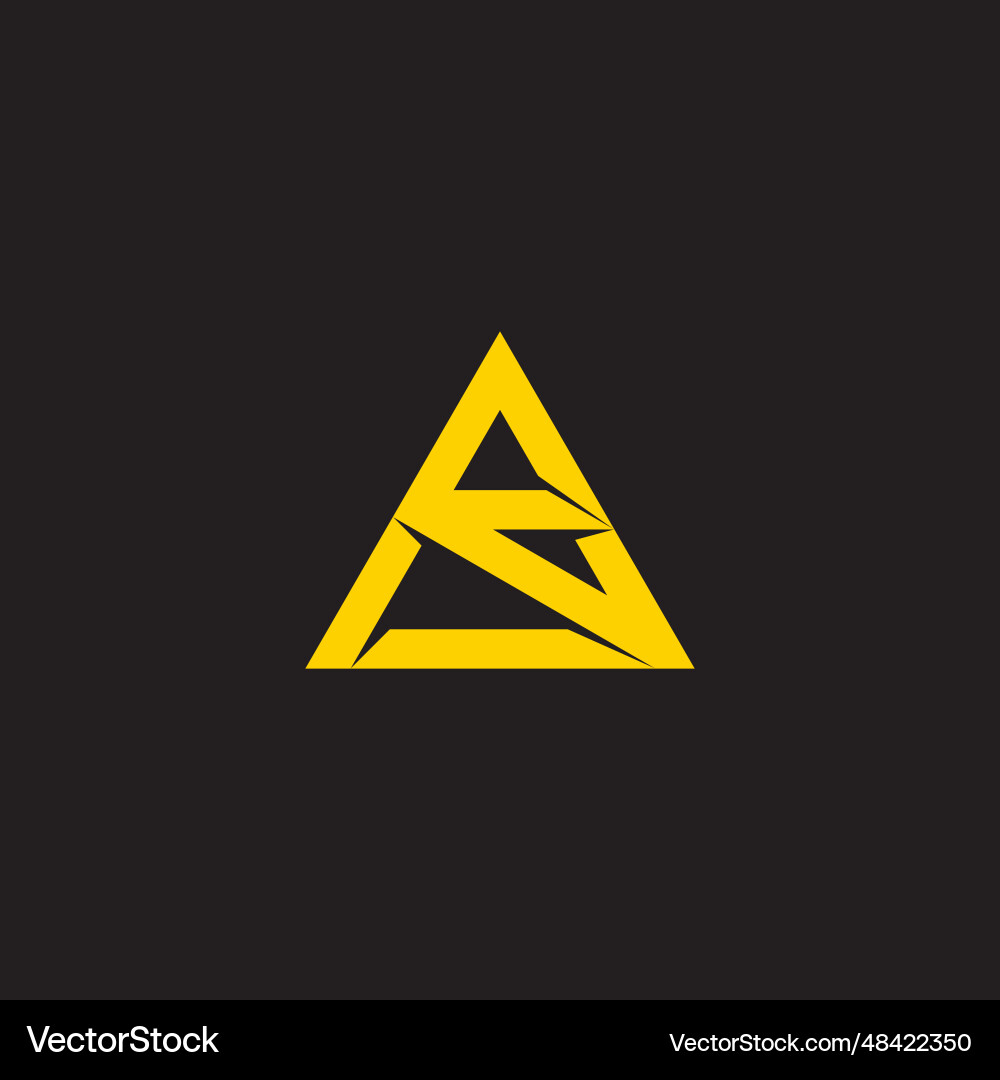 Letter sa triangle simple geometric logo Vector Image