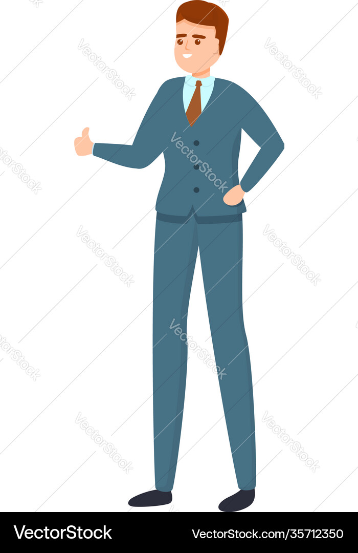 Modern agent icon cartoon style Royalty Free Vector Image