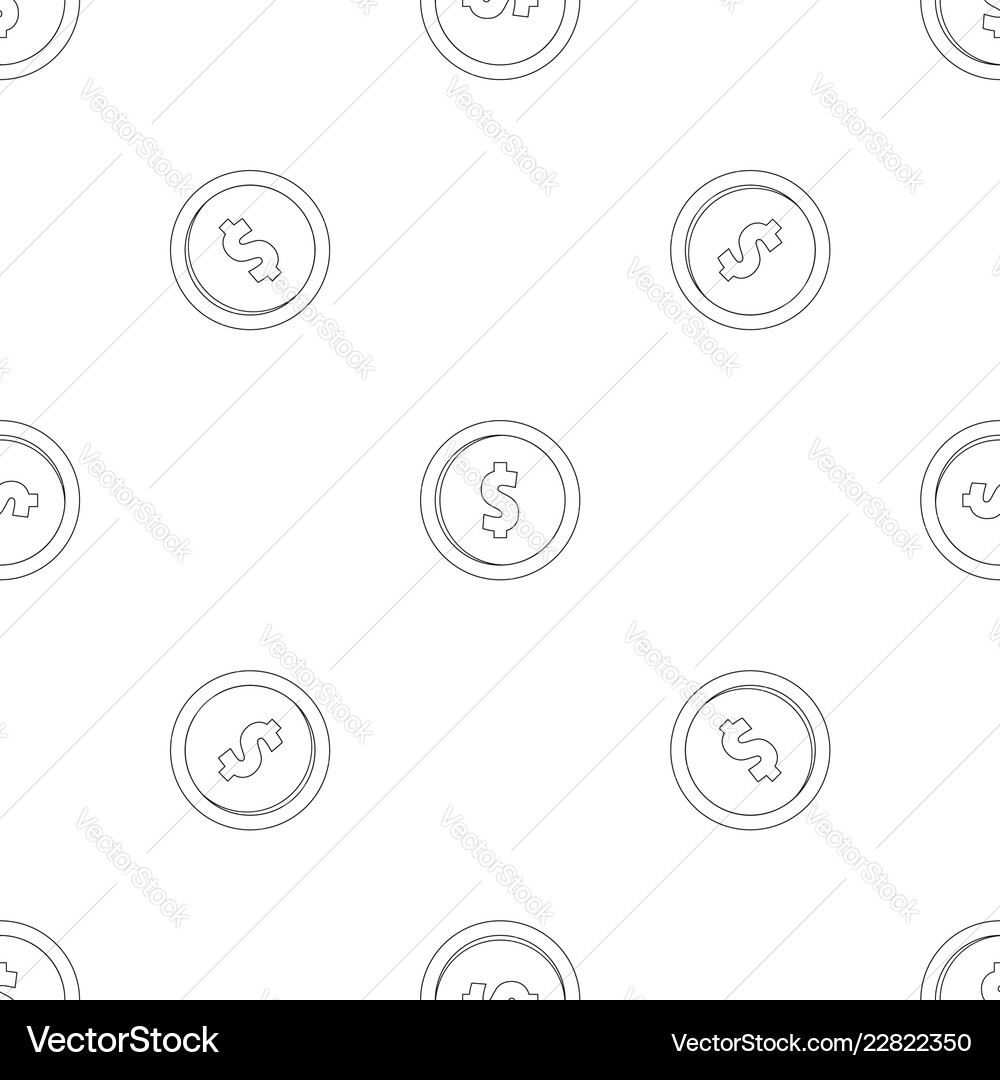 One dollar pattern seamless Royalty Free Vector Image