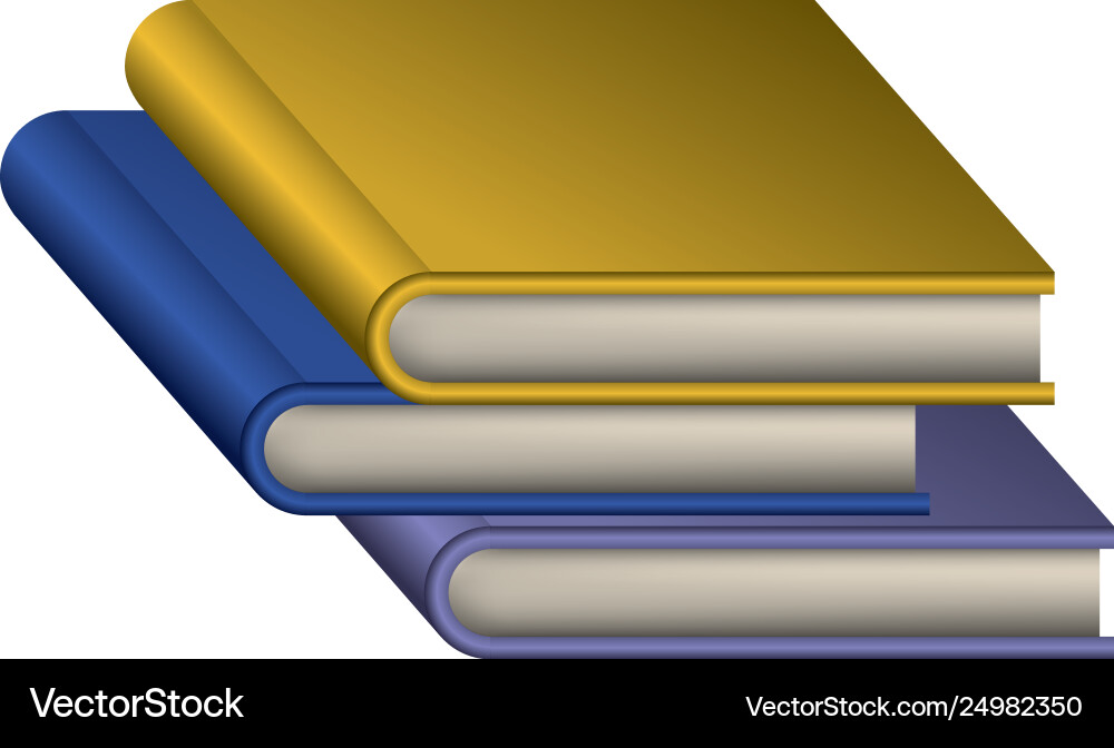 Pile text books isolated icon Royalty Free Vector Image