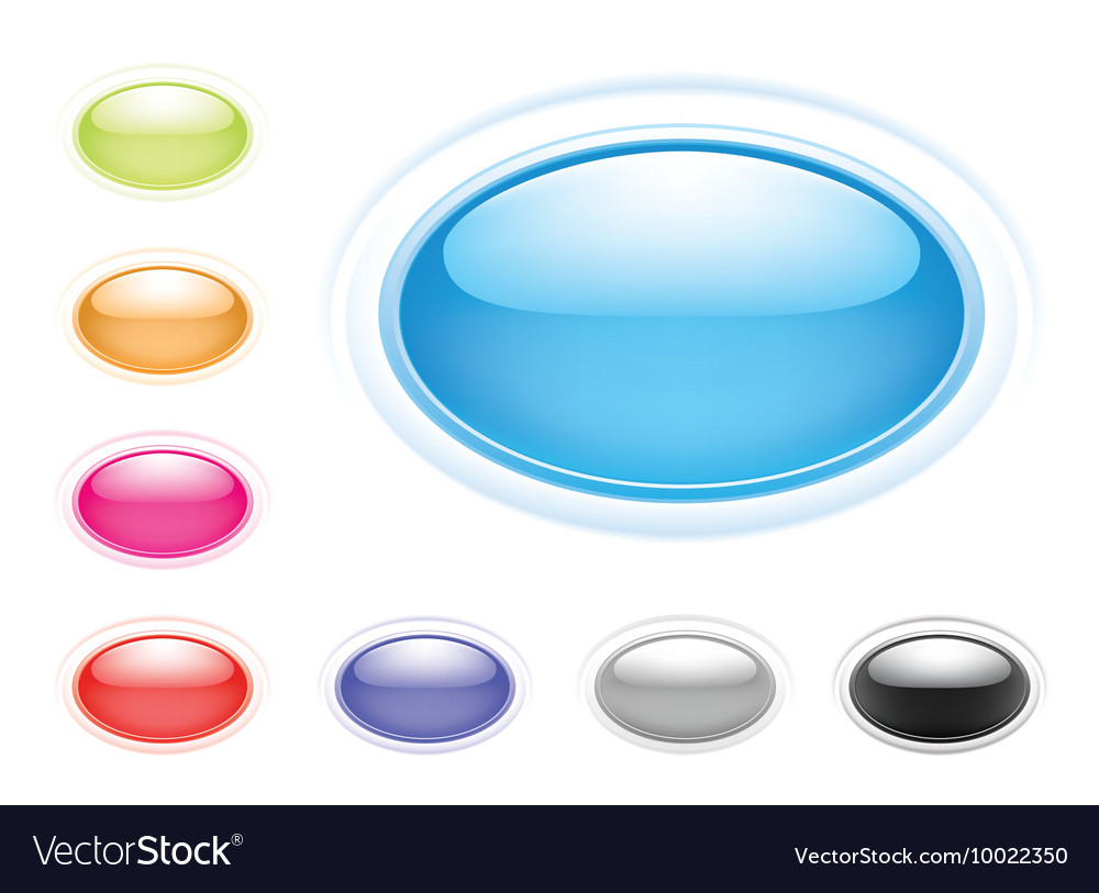 Set of glossy buttons Royalty Free Vector Image