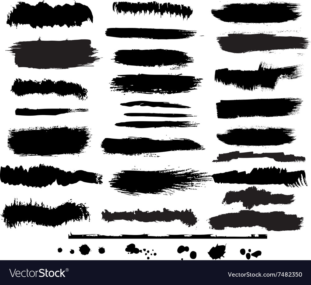 Set of grunge brush Royalty Free Vector Image - VectorStock