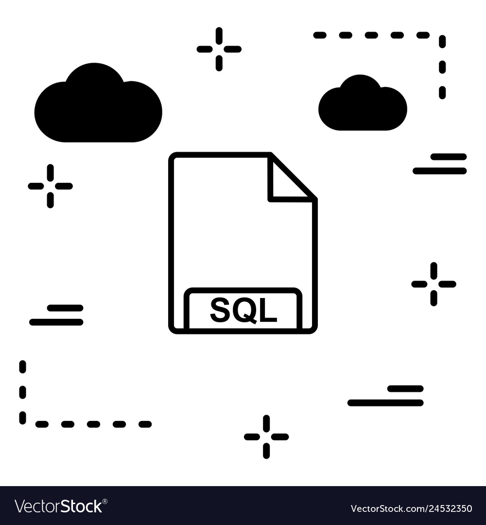Sql icon Royalty Free Vector Image - VectorStock