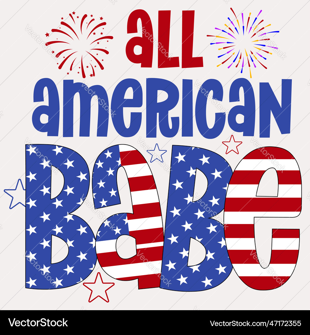 All american babe Royalty Free Vector Image - VectorStock