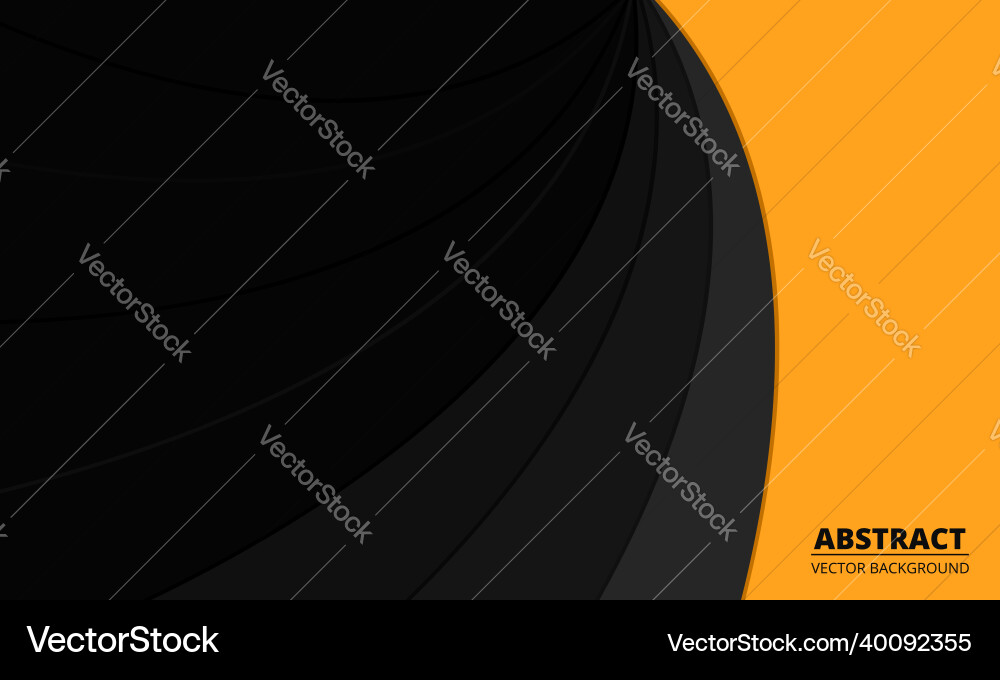 Black and yellow paper abstract background Vector Image