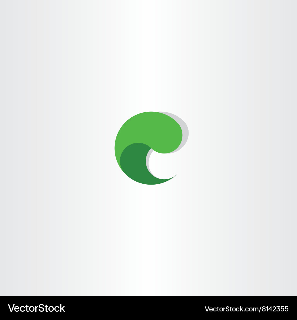 C letter green sign logo element icon design Vector Image