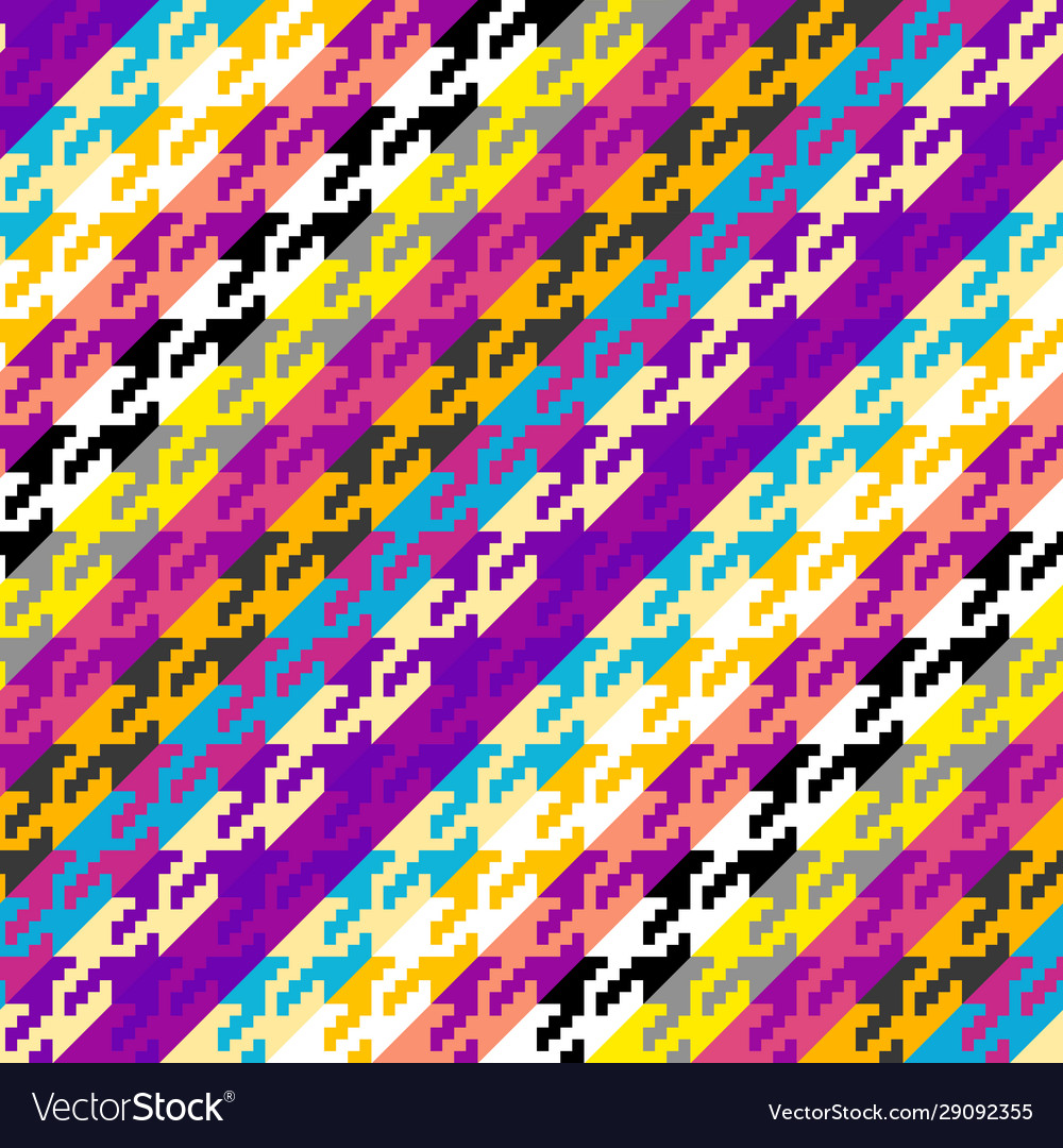 Classic hounds-tooth pattern in a patchwork Vector Image