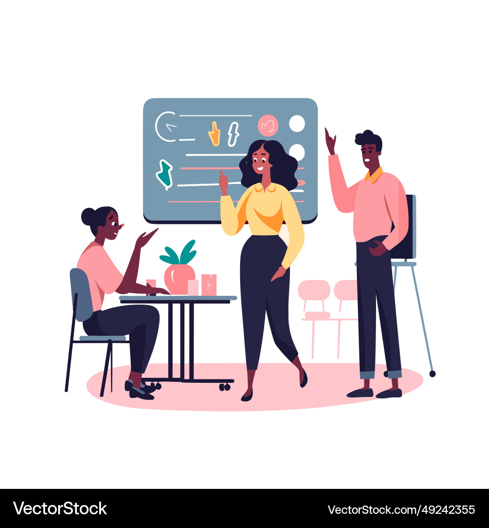Conference business meeting presentation Vector Image