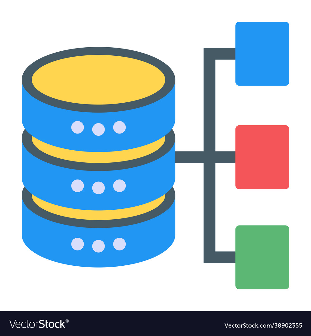 Database architecture Royalty Free Vector Image