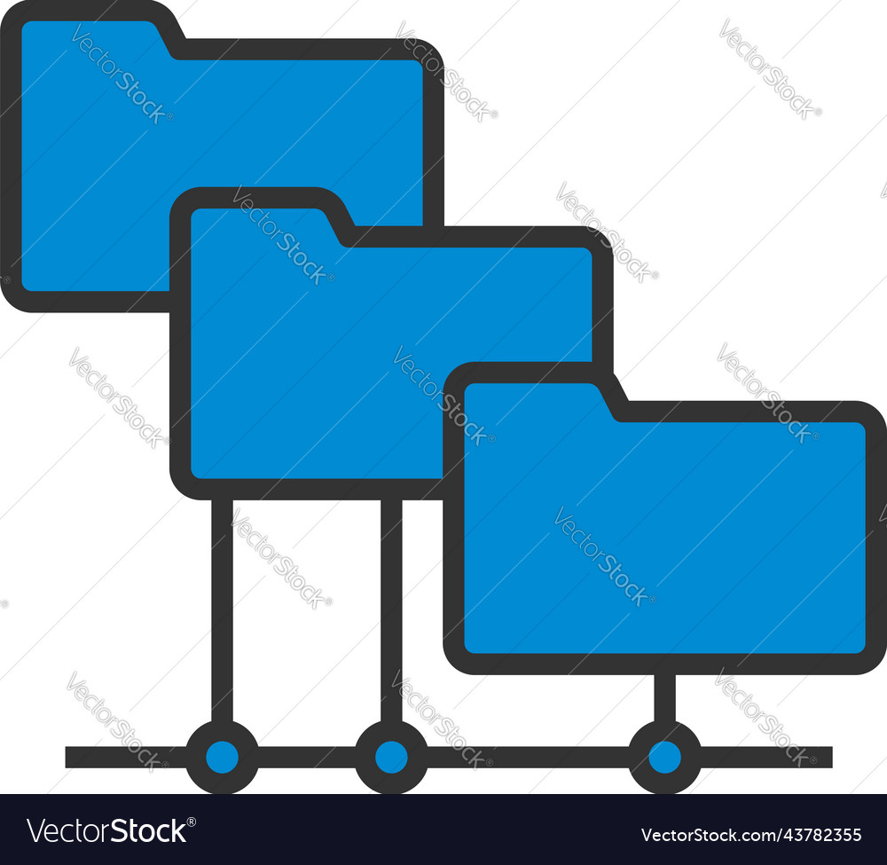 Folder network icon Royalty Free Vector Image - VectorStock