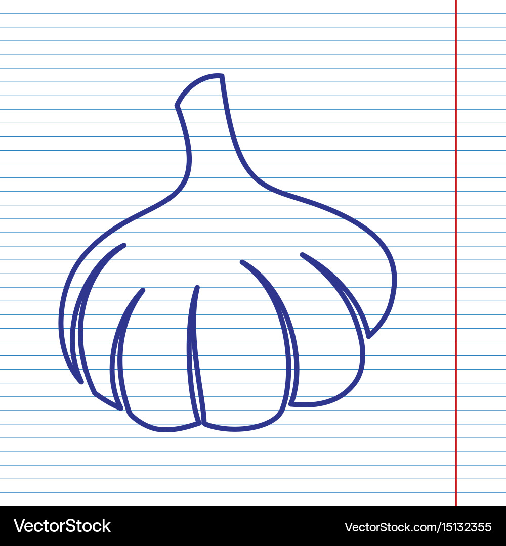 Garlic simple sign navy line icon Royalty Free Vector Image