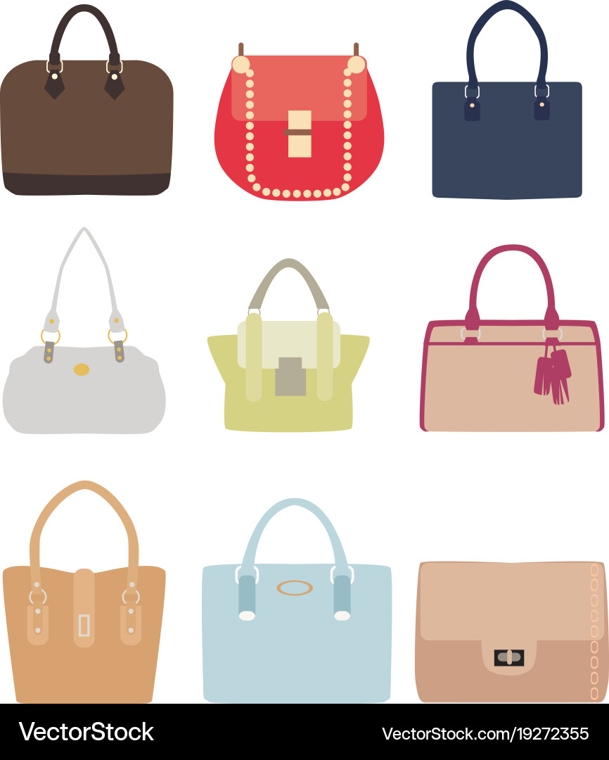 Ladies handbags Royalty Free Vector Image - VectorStock