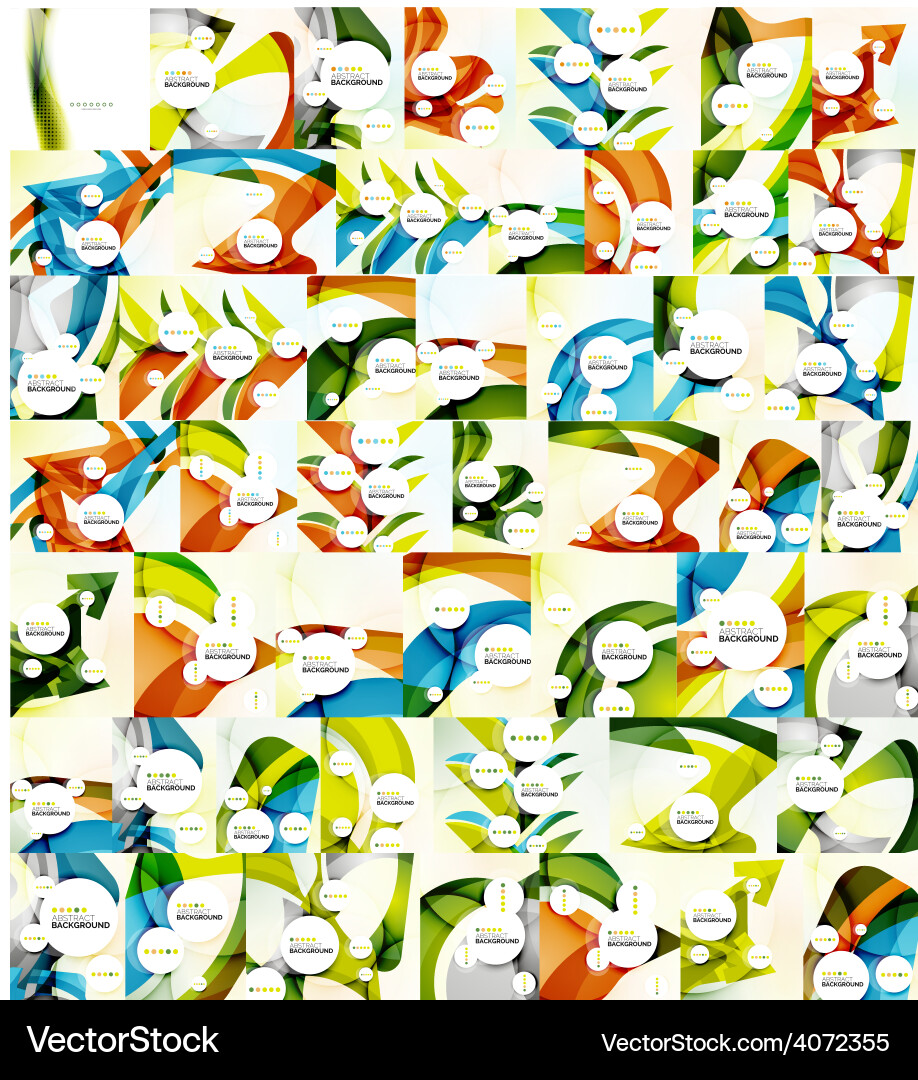 Mega collection of colo waves abstract backgrounds