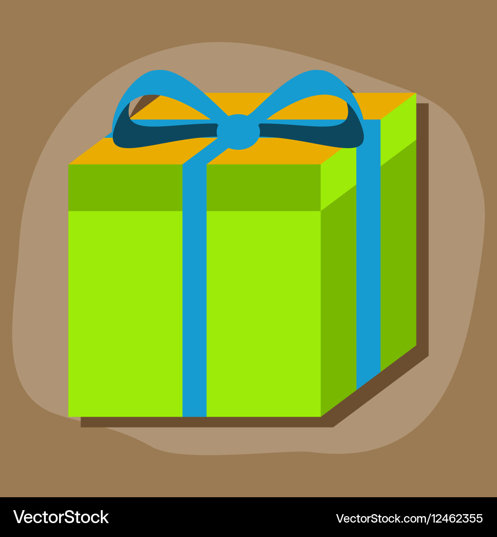 Paper sticker on stylish background gift box Vector Image