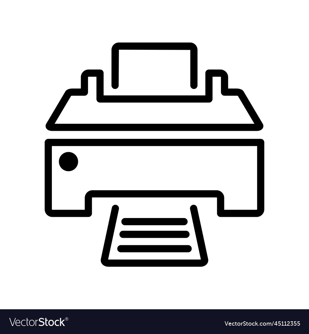 Printer device icon Royalty Free Vector Image - VectorStock