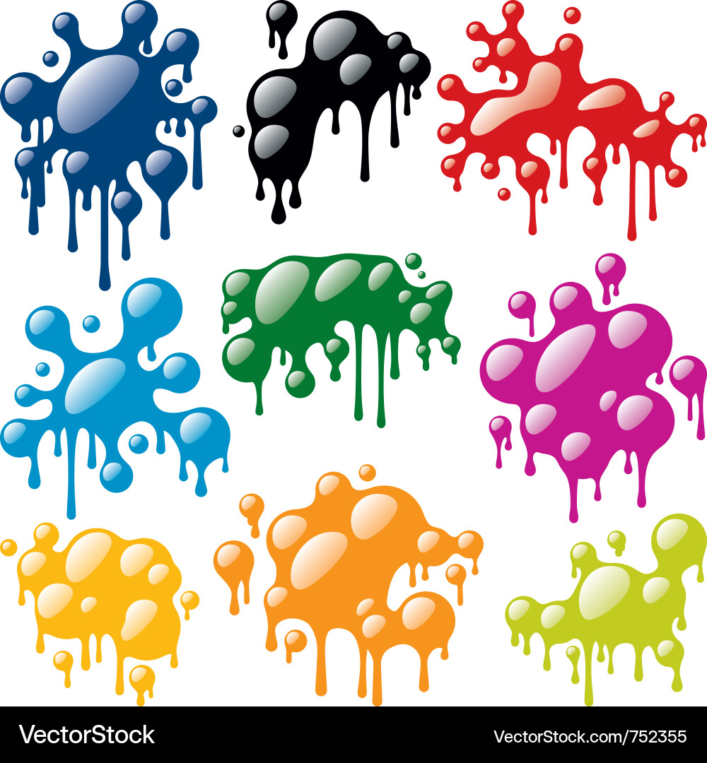 Set of color blots Royalty Free Vector Image - VectorStock