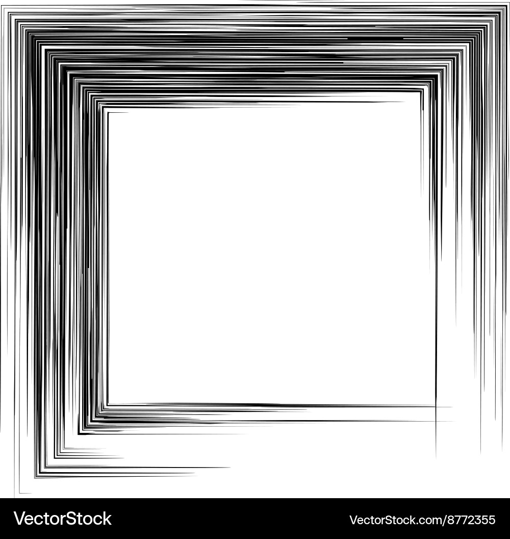 Square frame brush grunge paint watercolour Vector Image