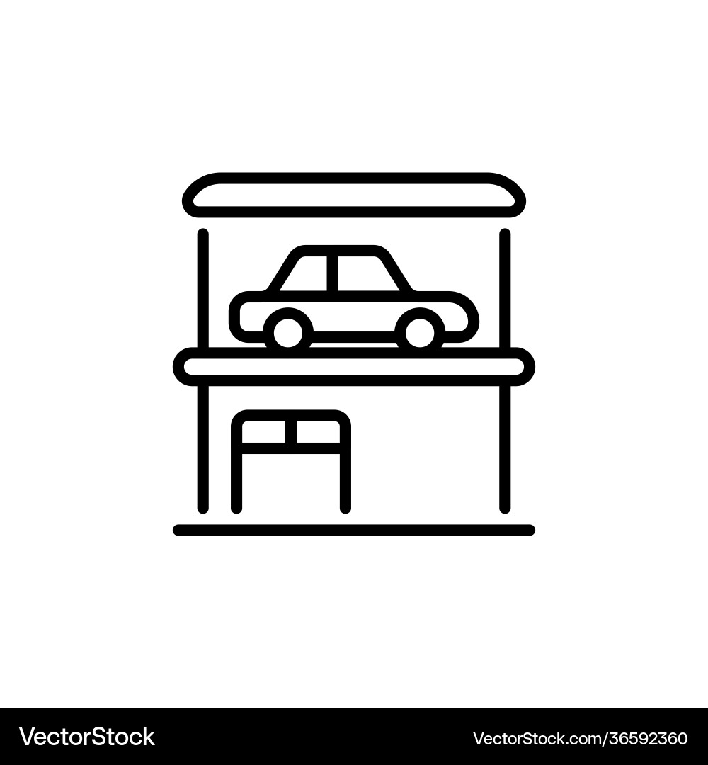 Car showroom icon in logotype Royalty Free Vector Image