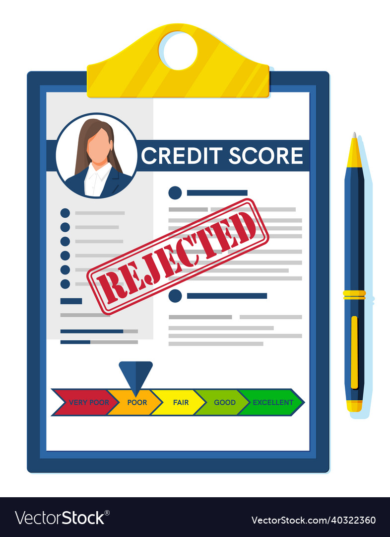 Credit score indicator and gauge in report Vector Image