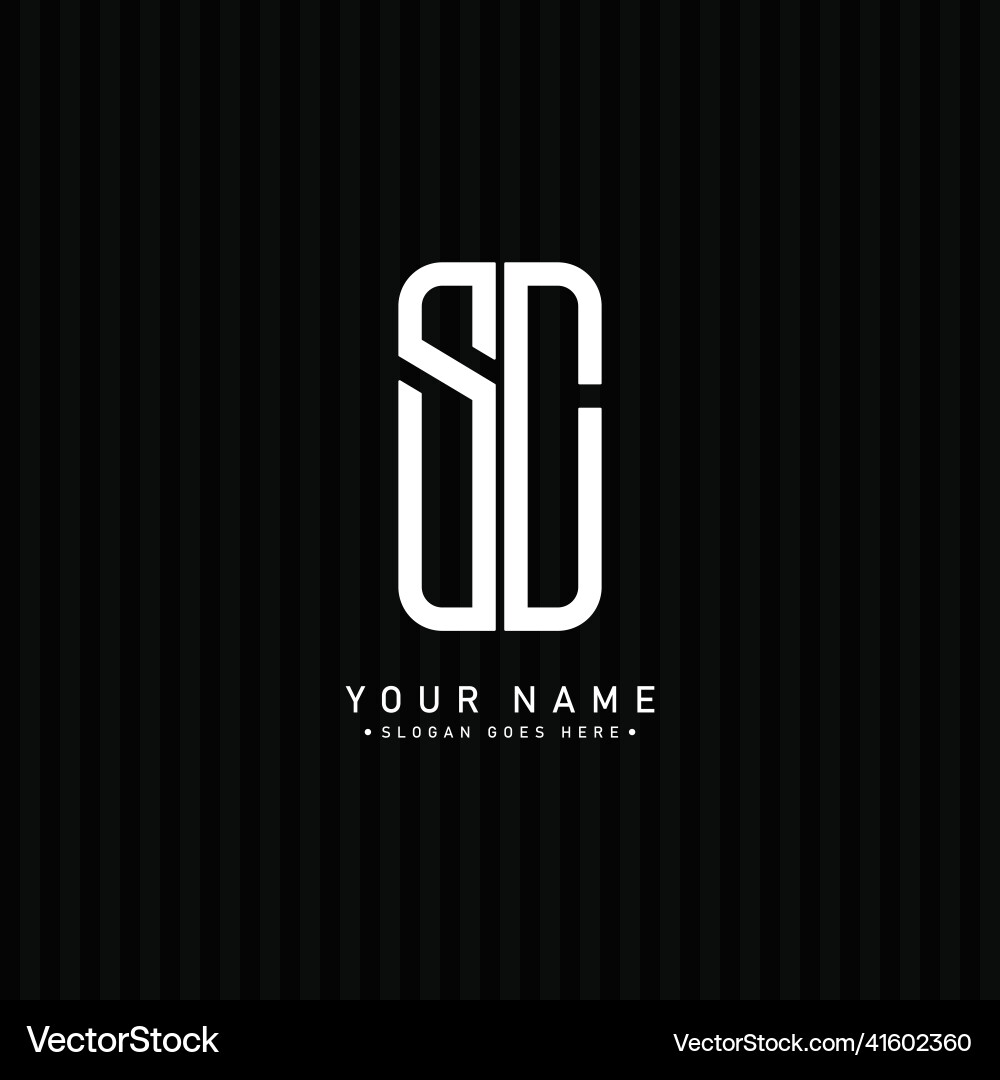 Initial letter sc logo - minimal business Vector Image