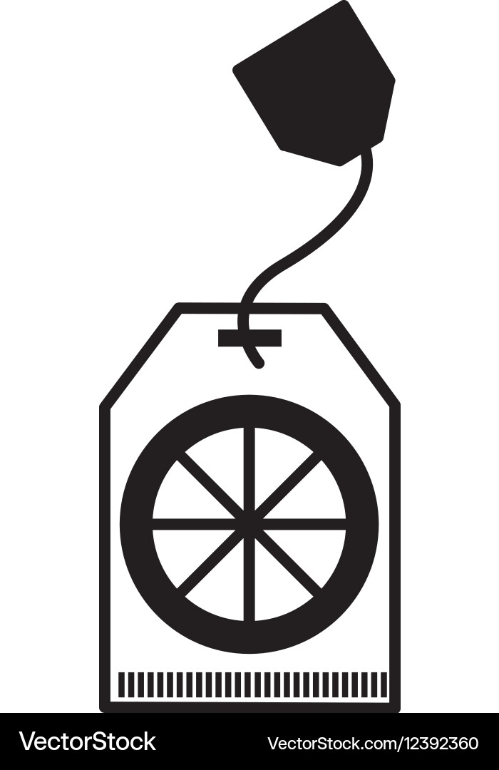 Tea bag product isolated icon Royalty Free Vector Image