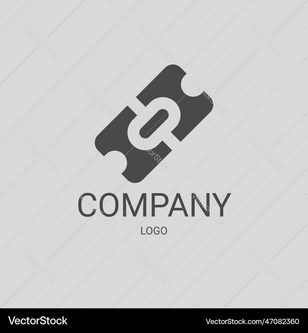 Ticket logo for business Royalty Free Vector Image