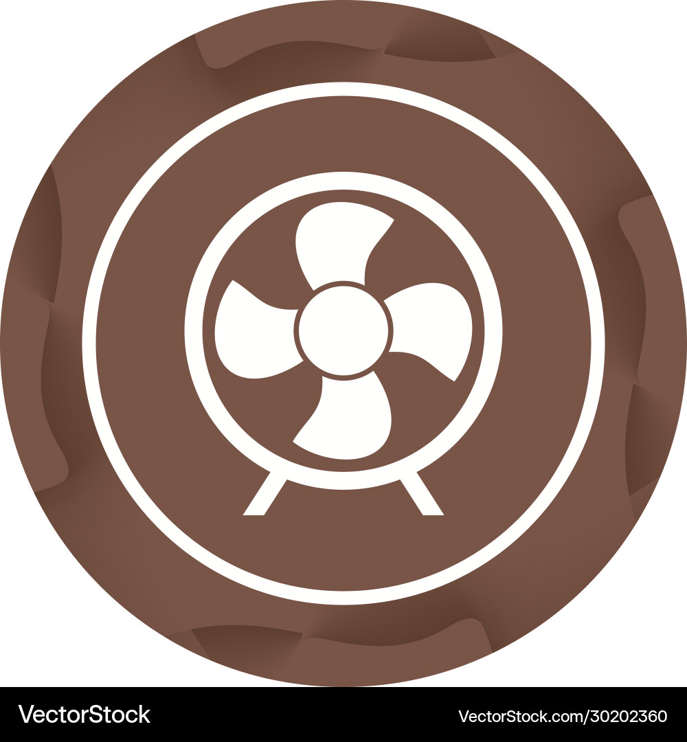 Unique electric fan glyph icon Royalty Free Vector Image