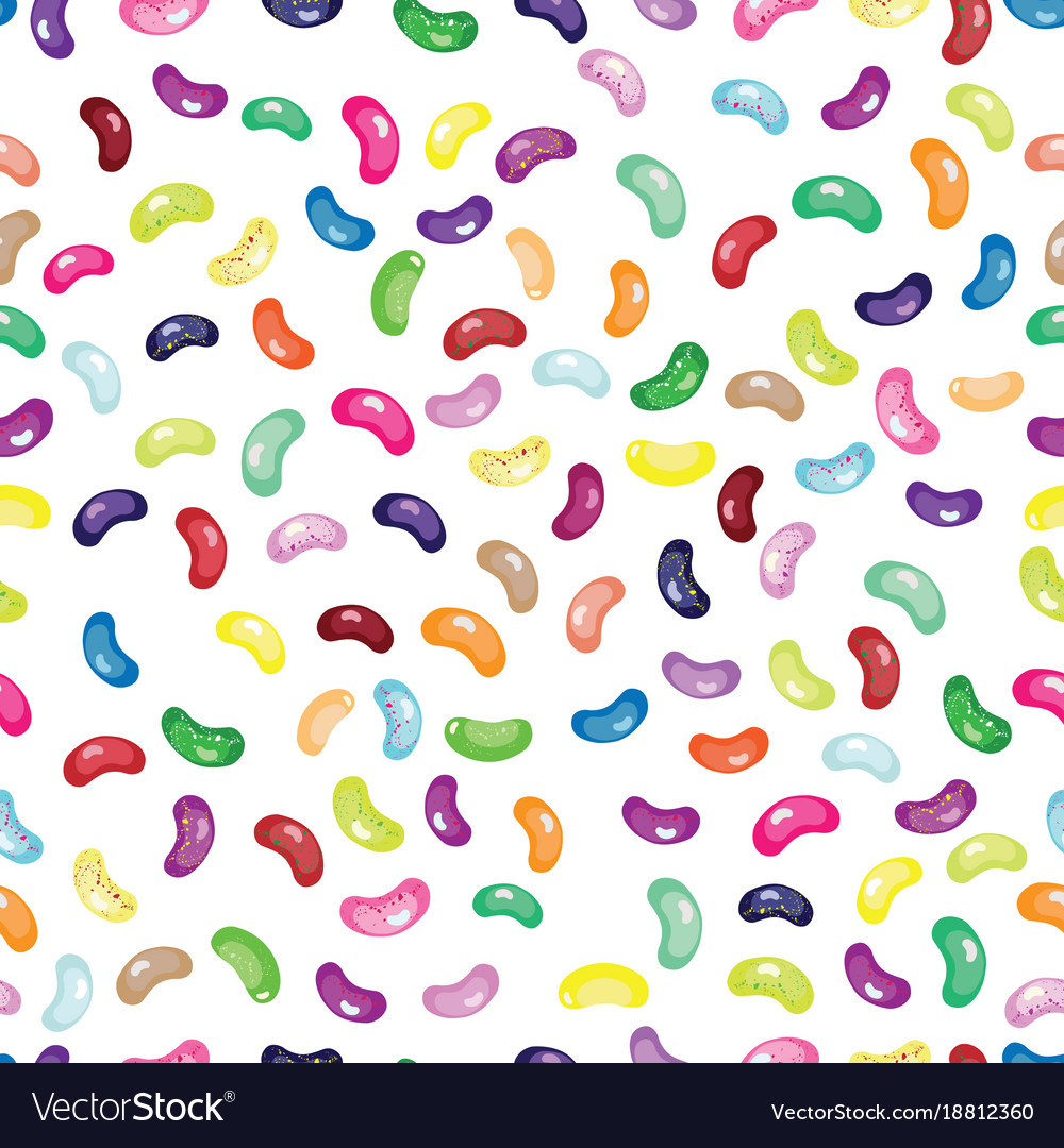 White seamless jelly beans pattern Royalty Free Vector Image