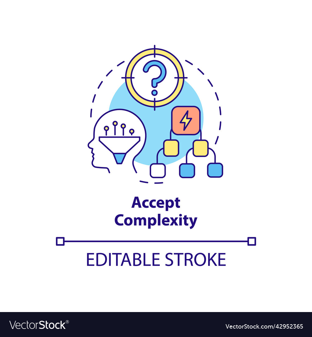 Accept complexity concept icon Royalty Free Vector Image