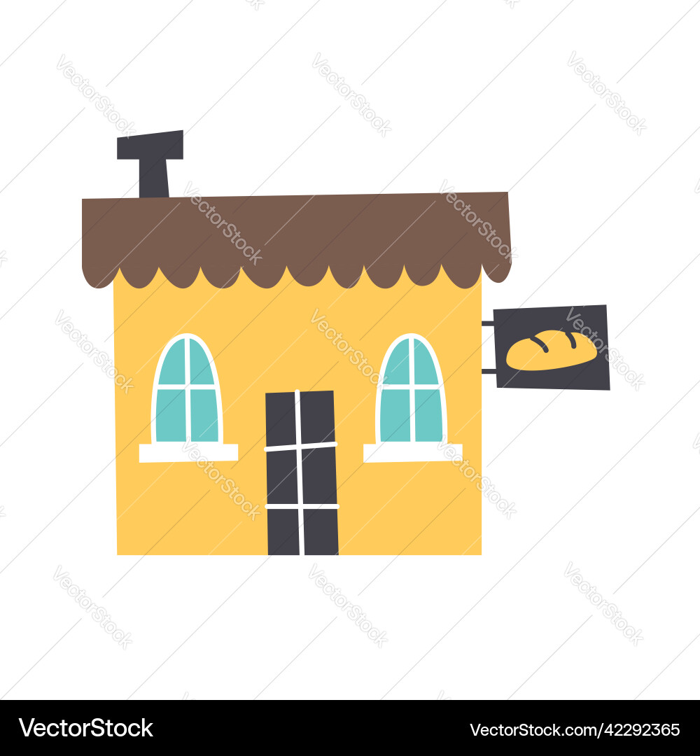 Building bakery Royalty Free Vector Image - VectorStock