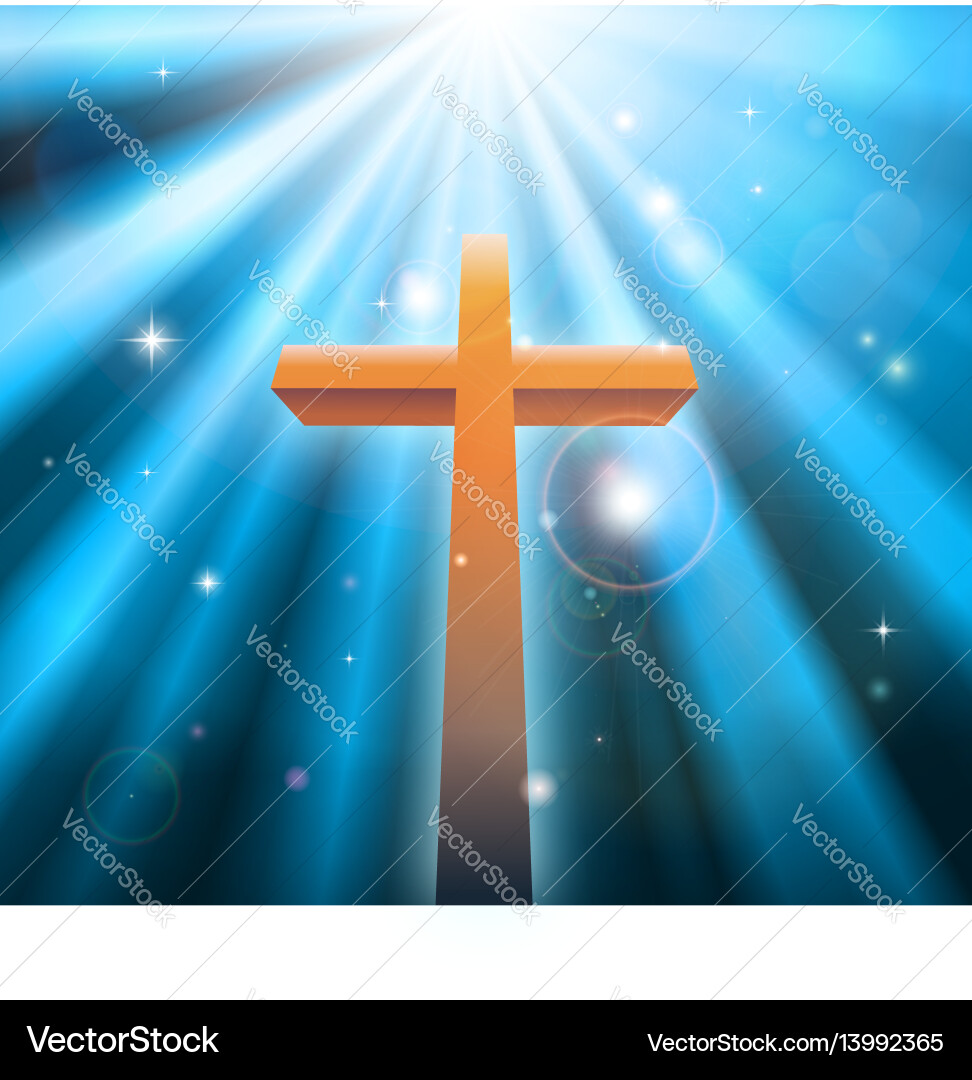 Christian religion cross Royalty Free Vector Image