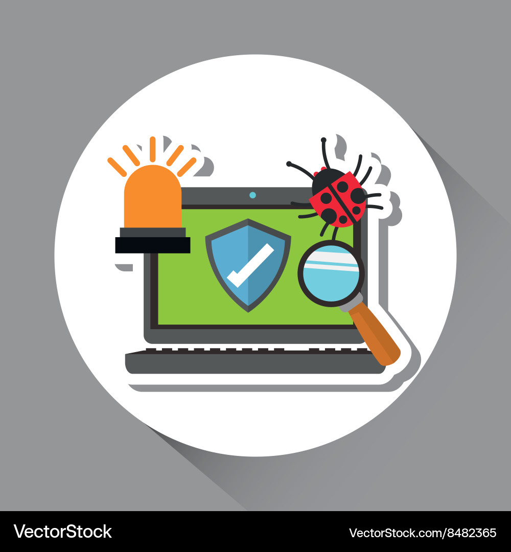 Graphic design of security system Royalty Free Vector Image