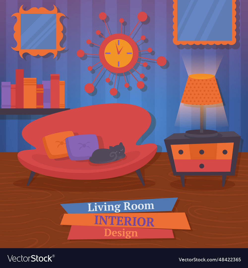 Interior design sofa Royalty Free Vector Image