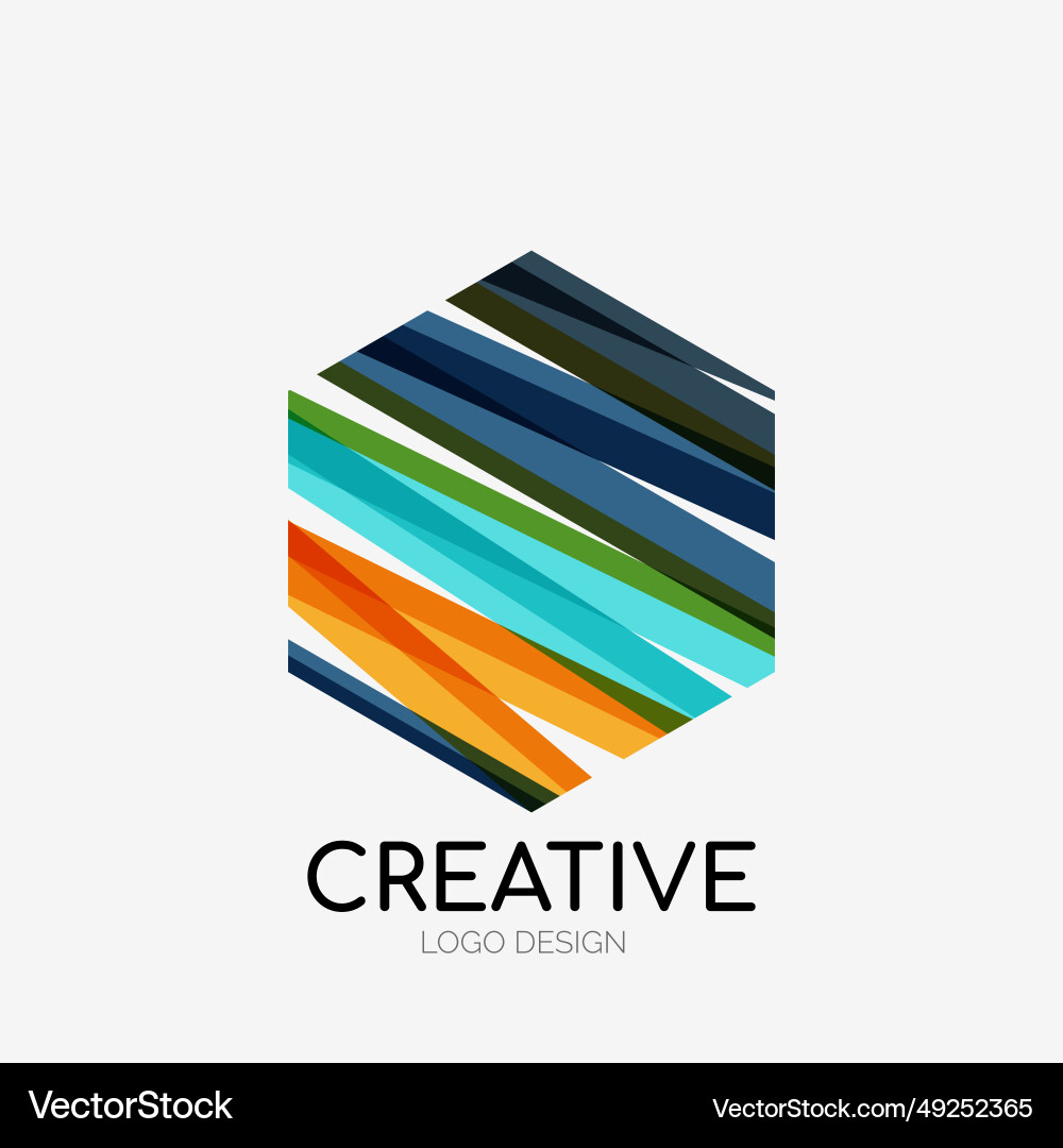 Modern abstract logo design geometric art Vector Image