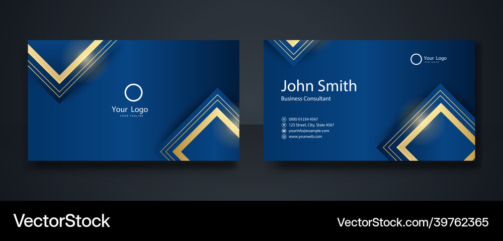 Modern stylish clean simple blue elegant business Vector Image