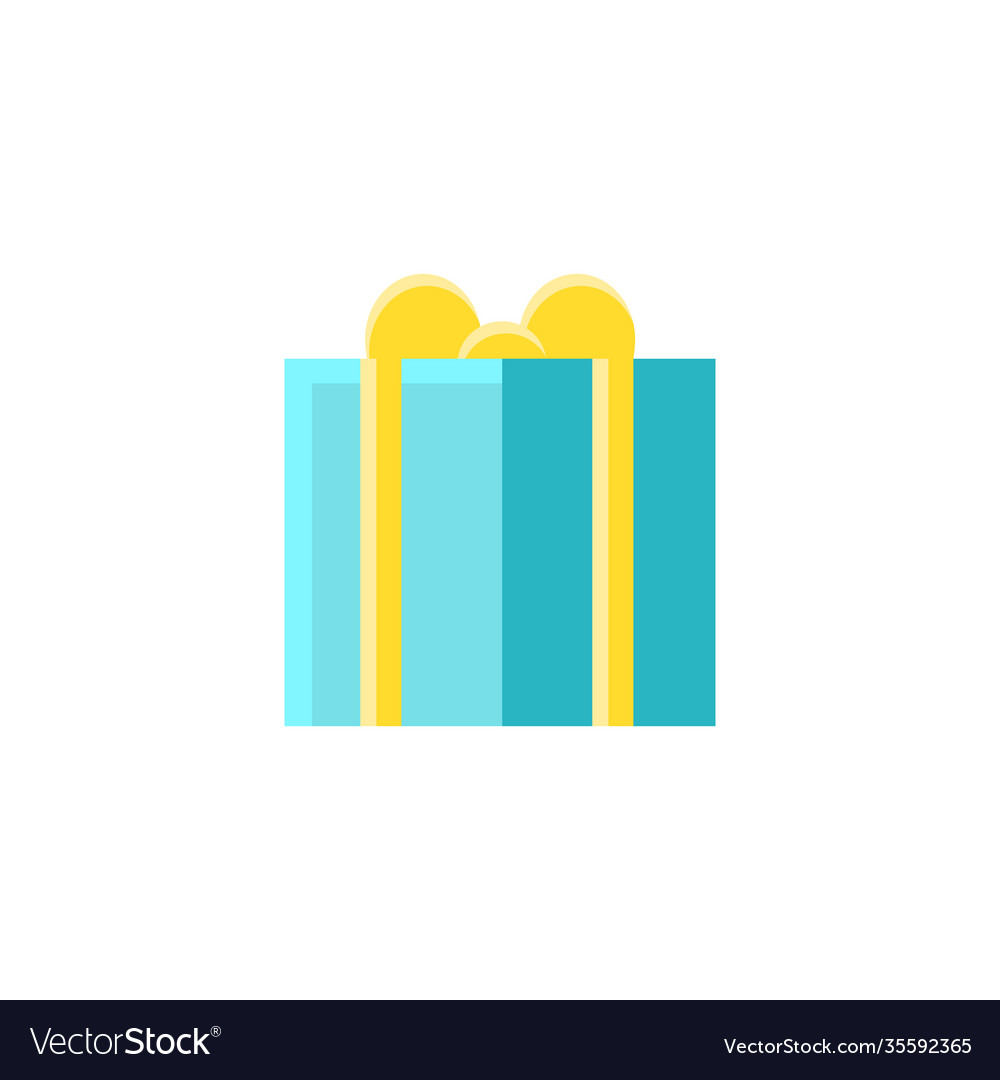 Present flat icon Royalty Free Vector Image - VectorStock