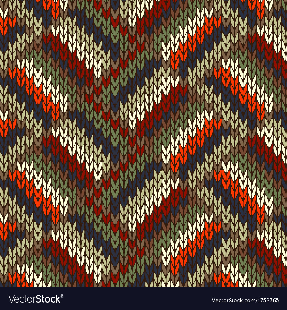 Seamless knitted pattern Royalty Free Vector Image