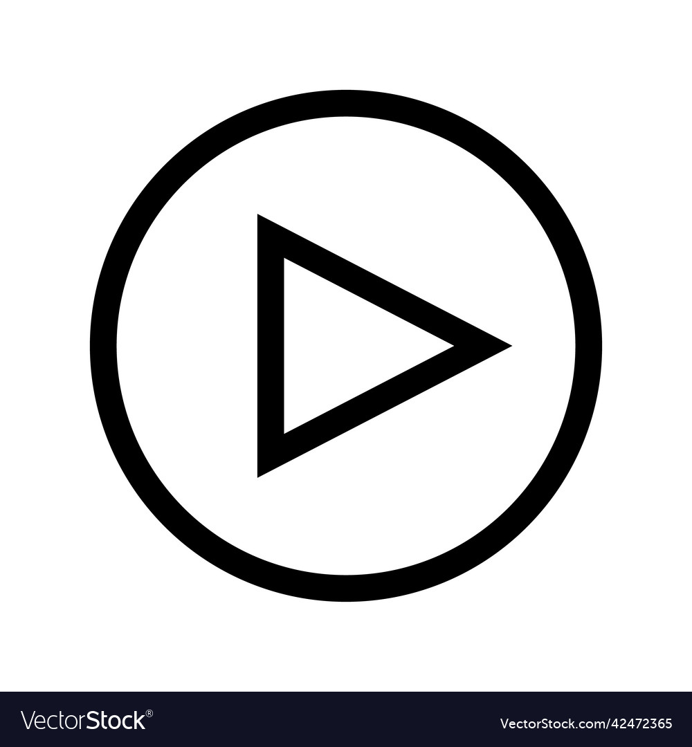 Simple play button icon Royalty Free Vector Image