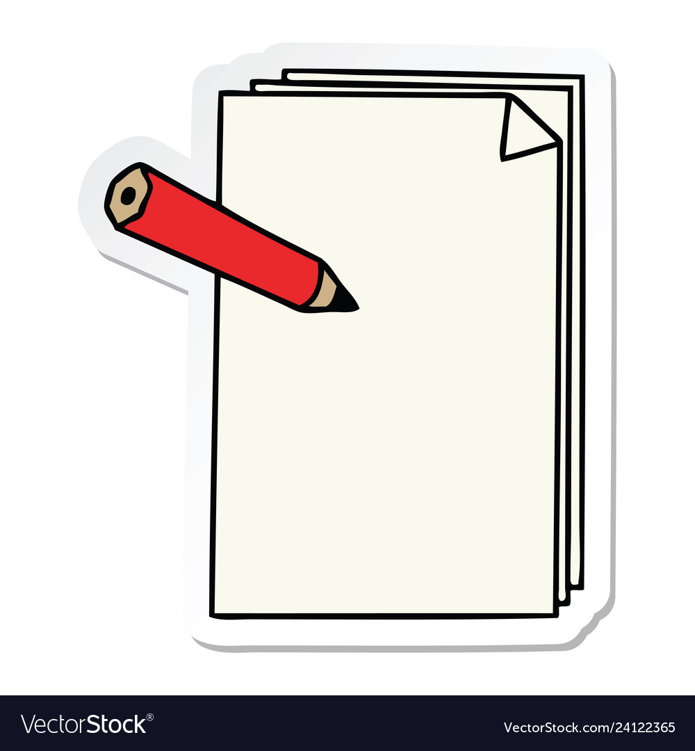 Animated Pencil And Paper