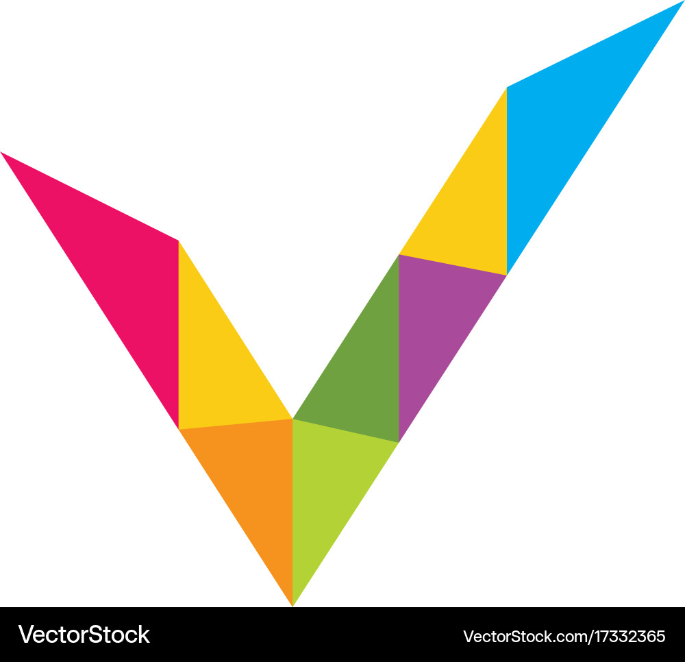 V letter logo business template icon design Vector Image