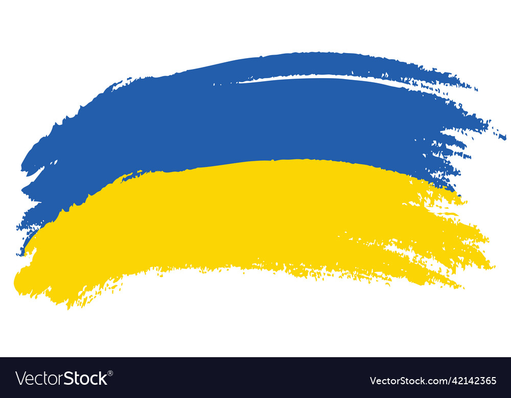 Vintage flag of ukraine flag drawing Royalty Free Vector
