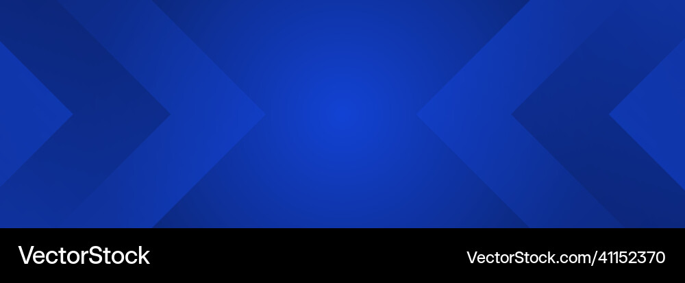 Arrow tech blue abstract geometric wide banner Vector Image