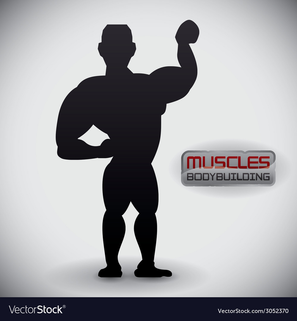 Bodybuilding design Royalty Free Vector Image - VectorStock