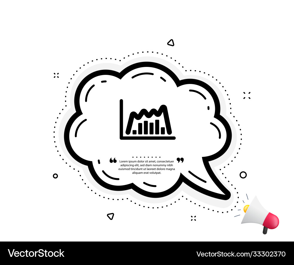 Investment chart icon finance graph Royalty Free Vector