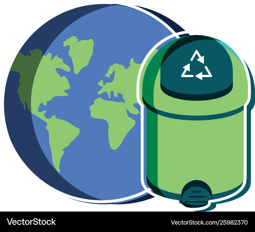 Isolated trash and sustainability design Vector Image