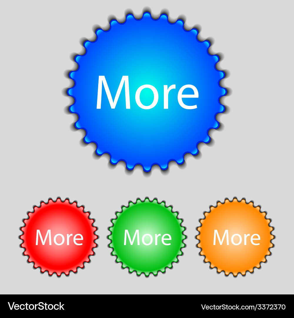 More sign icon details symbol website navigation Vector Image
