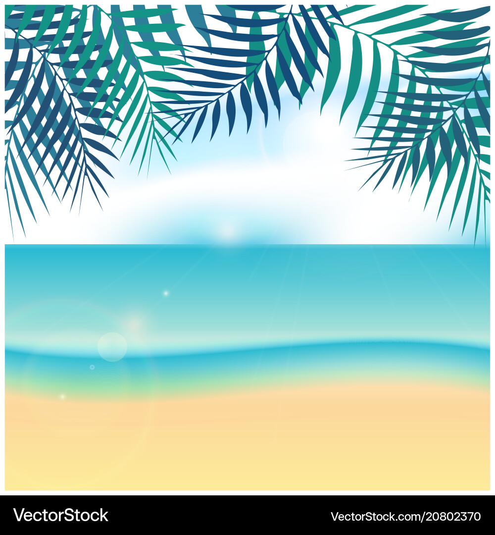 Nature summer vacation tropical background Vector Image