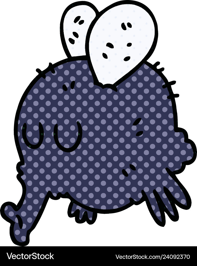 Quirky comic book style cartoon fly Royalty Free Vector