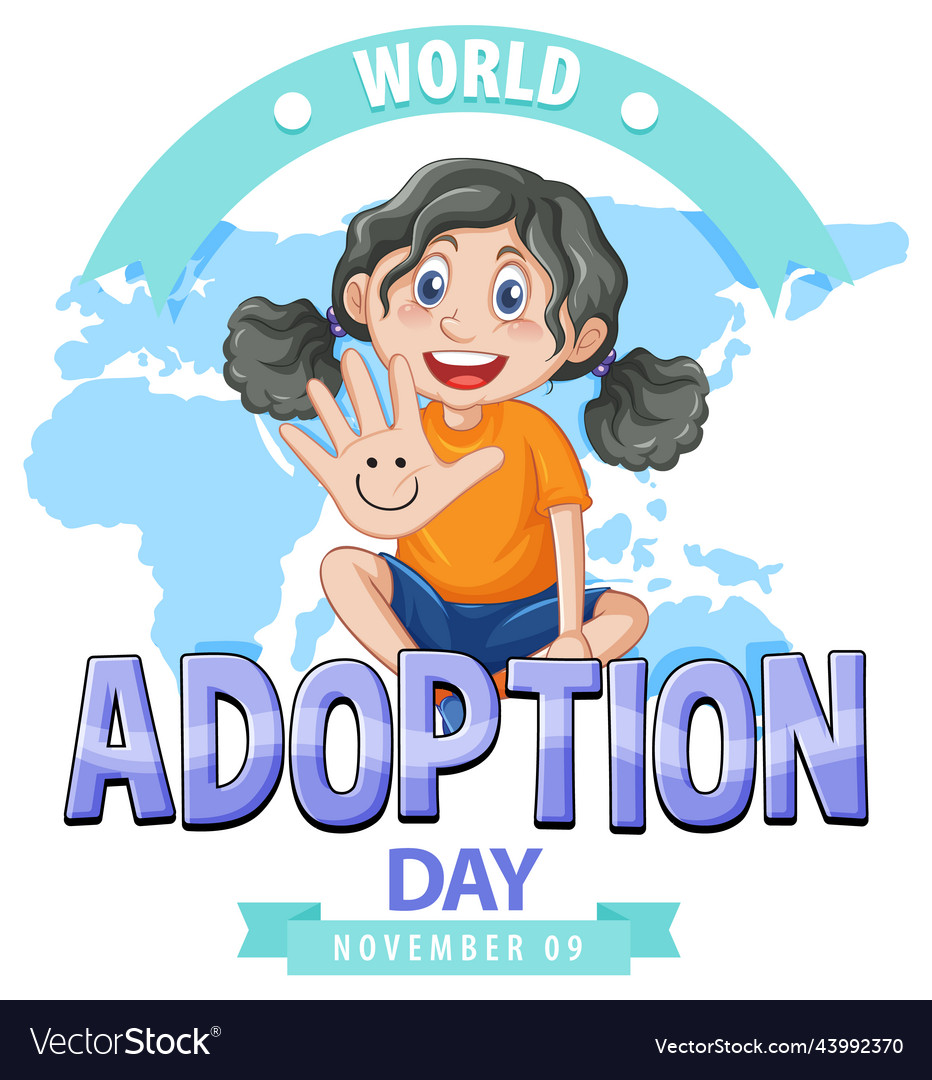 World adoption day poster design Royalty Free Vector Image World adoption day poster design Royalty Free Vector Image